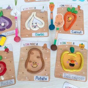 Playdough Mats Vegetables Printable,fun Activity for Kids,popsicle ...