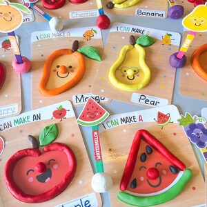 Playdough Mats Fruits Printable,fun Activity for Kids,learn Fruits With ...
