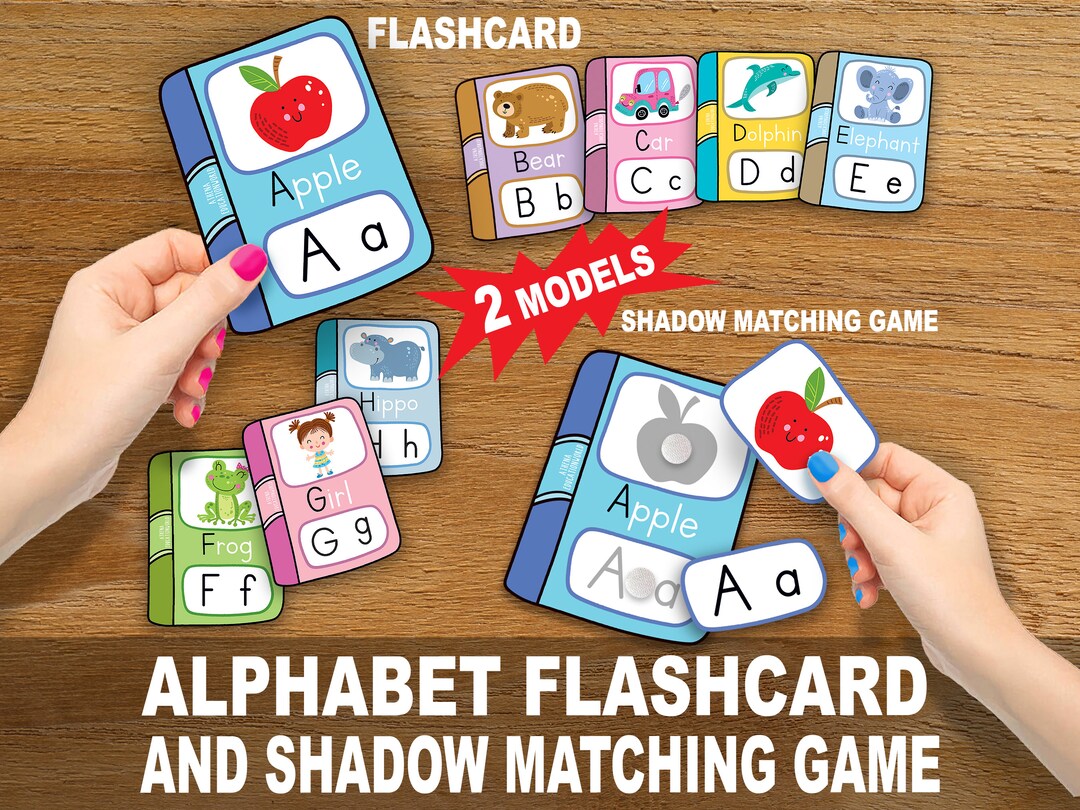 Alphabet Flashcard and Shadow Matching Game, Learning Alphabet ...