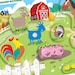 Farm Animals Shadow Matching Velcro Game Toddlers Shadow - Etsy