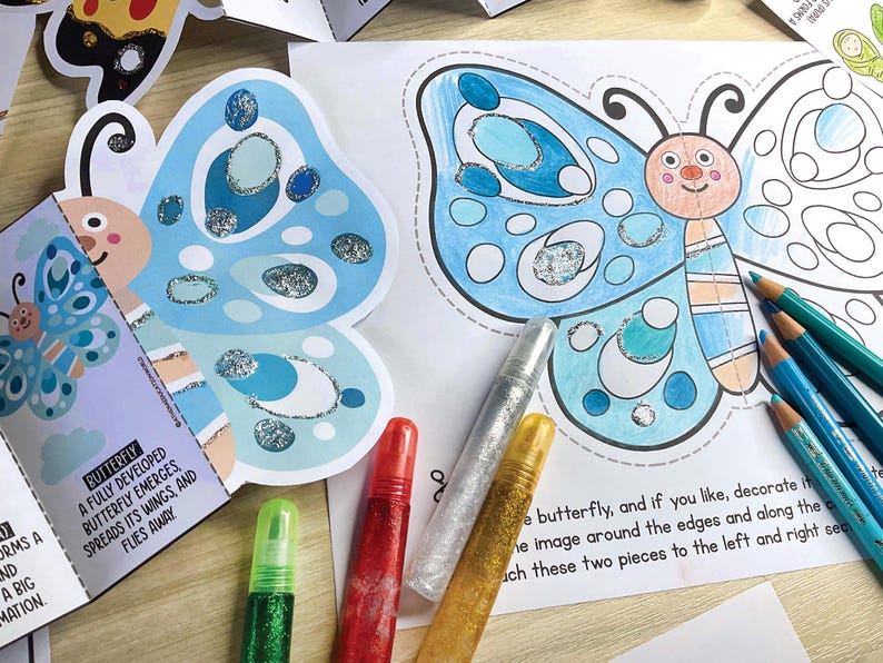 Butterfly Life Cycle Craft for Kids, Foldable Science Activity PDF ...