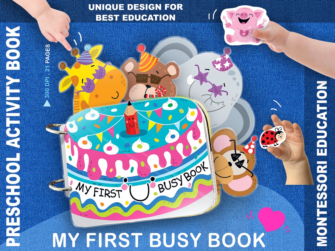 My First Busy Book, Personalized Toddler Busy Book, Printable Preschool ...