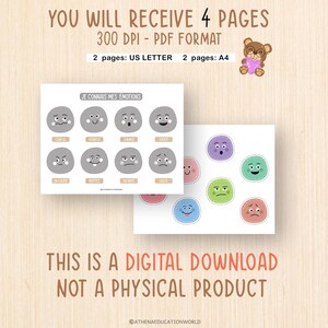French Emotion Worksheet,toddler Activity,homeschool Printables ...