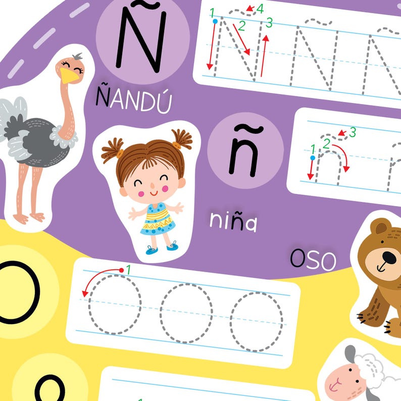 Spanish Alphabet Busy Book,abc Quiet Book,toddler Learning Binder ...