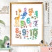 Cute Printable Animal Counting Poster, Watercolor Animal Number Poster ...