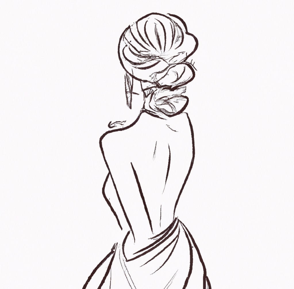 Line Woman Drawing PRINTABLE Wall Art, Line Drawing , Female Beauty ...