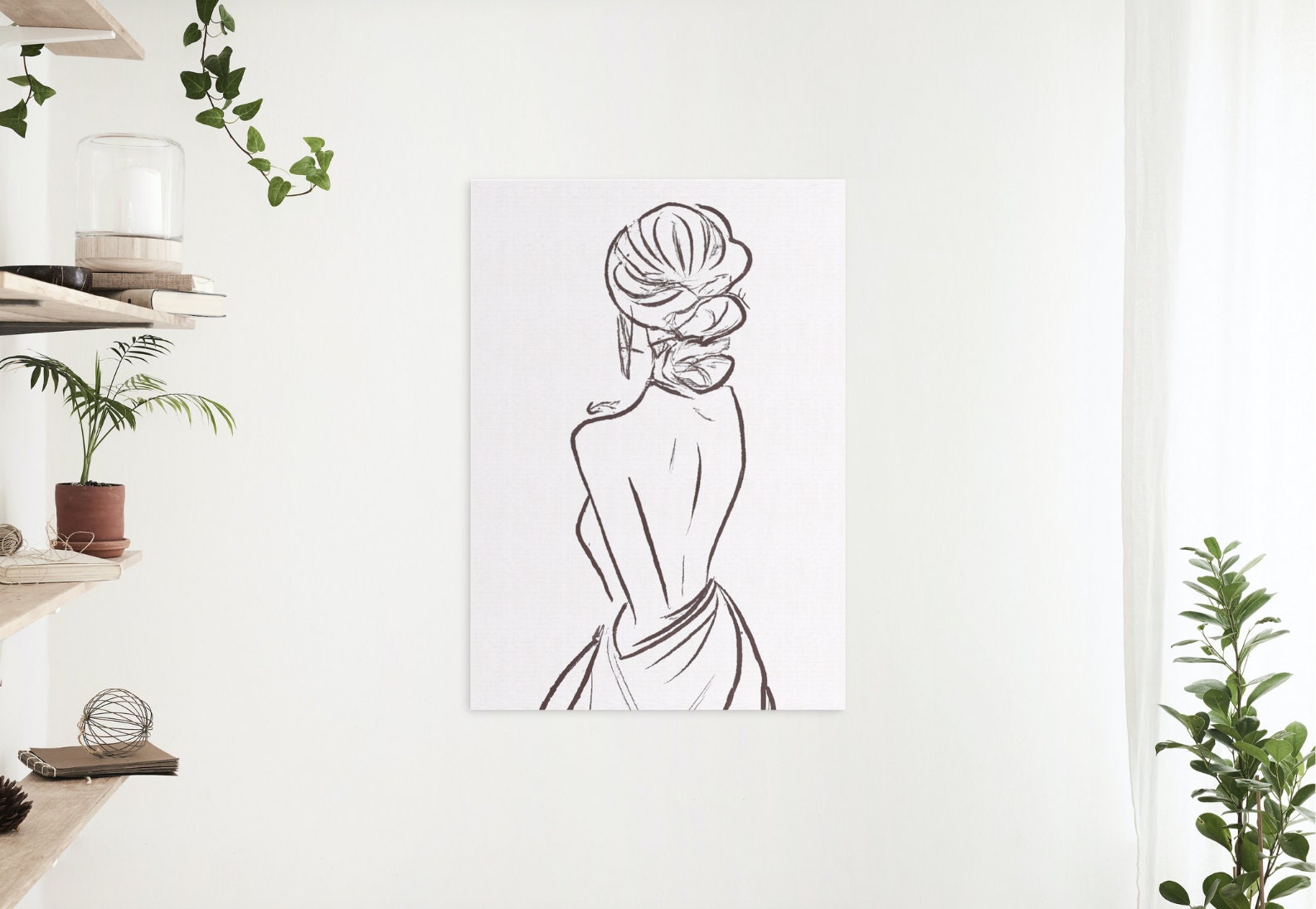 Line Woman Drawing PRINTABLE Wall Art, Line Drawing , Female Beauty ...