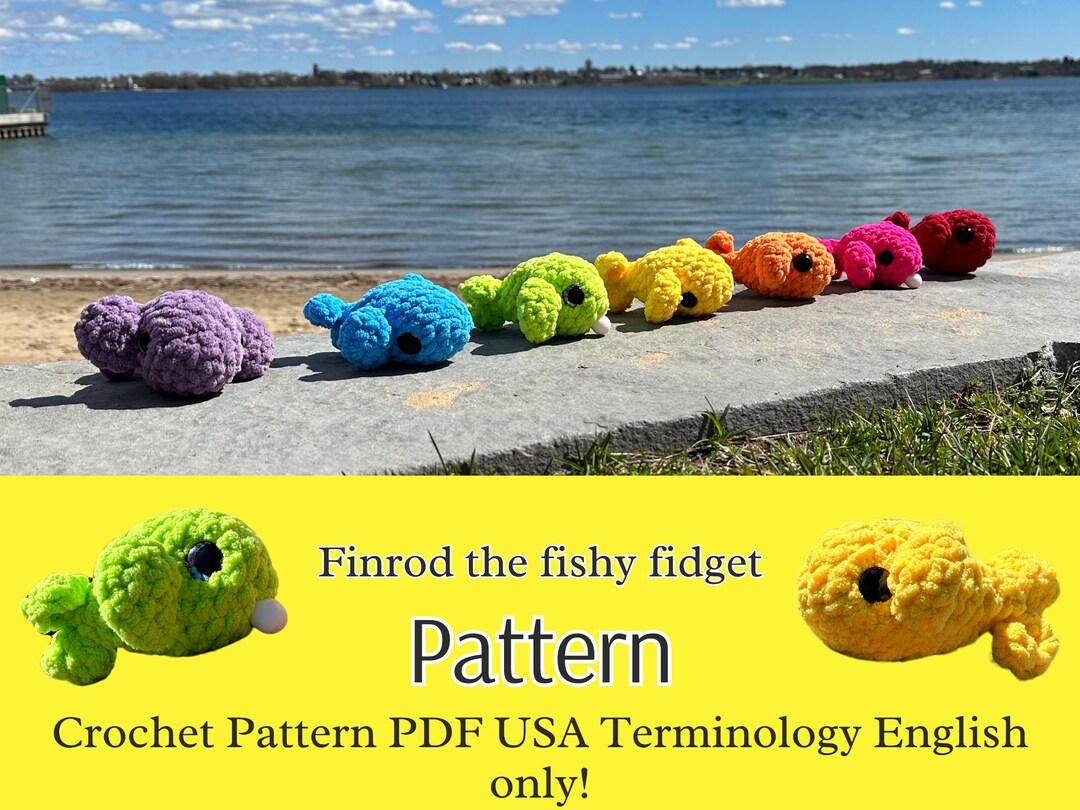 Cute Fish Fidget Crochet PDF Pattern // Pop It Fidget Toy Pattern | for ...