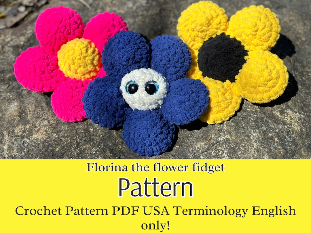 Cute Flower Fidget Crochet PDF Pattern // Pop It Fidget Toy Pattern ...