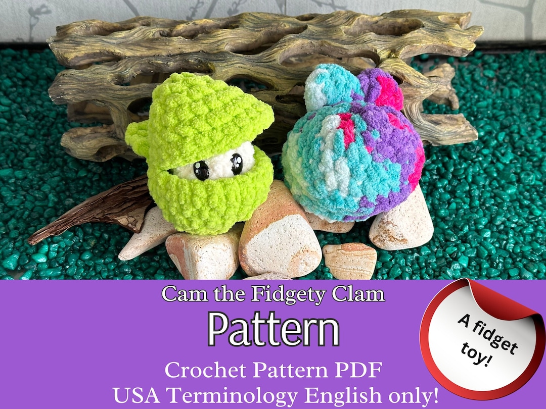 Adorable Clam Fidget Crochet PDF Pattern // Cute Pop It Fidget Toy ...