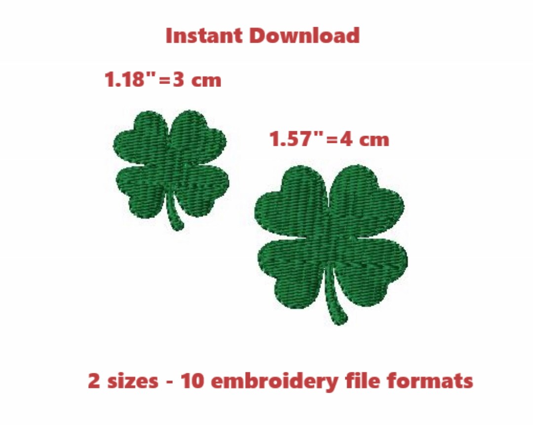 Four-leaf Clover | Shamrock for Luck | St Patrick Day | Mini Machine ...