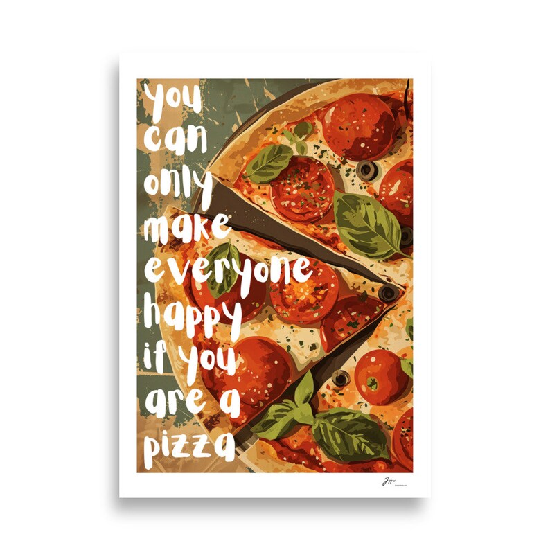 Pizza Poster Pizza Lovers Restaurant Wall Art Kitchen Foodie Art Food ...