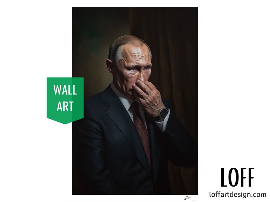 Putin Funny Poster - Funny Bathroom Prints Classical Painting Bathroom ...