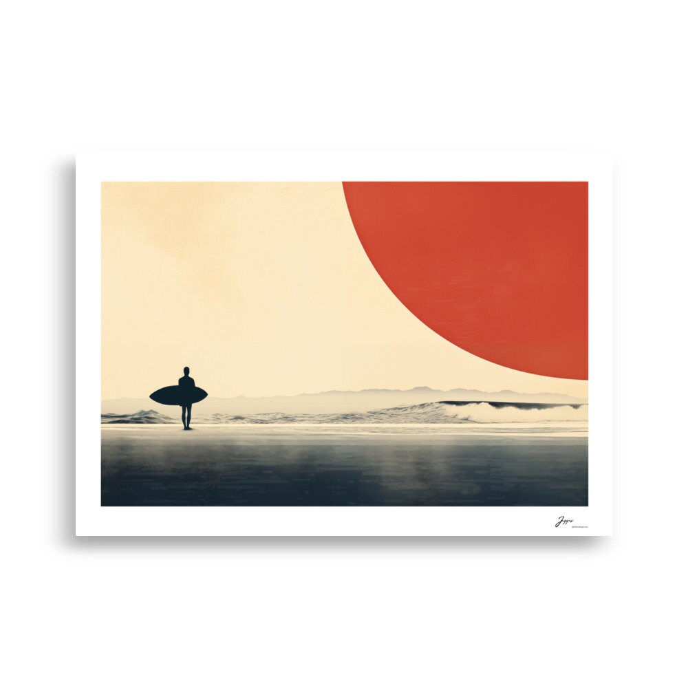 Wave Whispers Poster Beach Poster Surf Art Print Sunset - Etsy