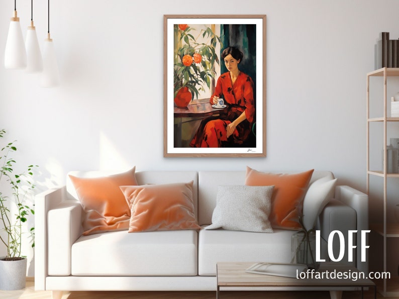 Sitting,waiting,wishing Poster Contemporary Art Print Canvas Walldecor ...