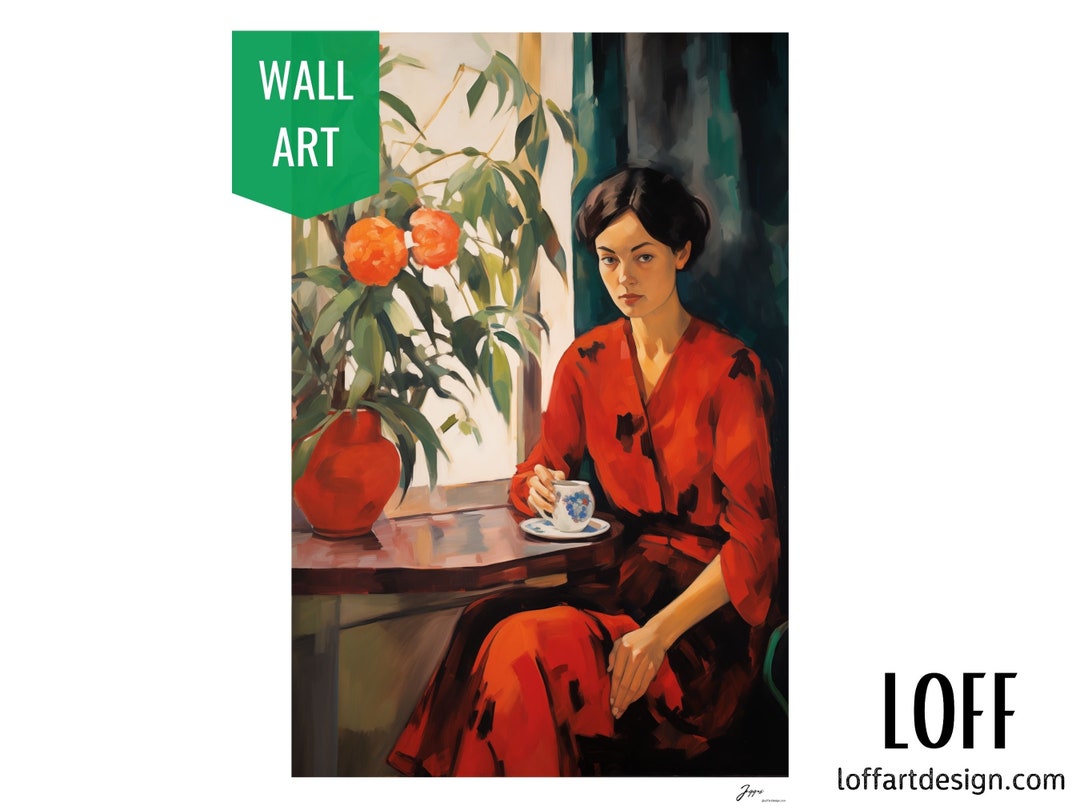 Sitting,waiting,wishing Poster Contemporary Art Print Canvas Walldecor ...