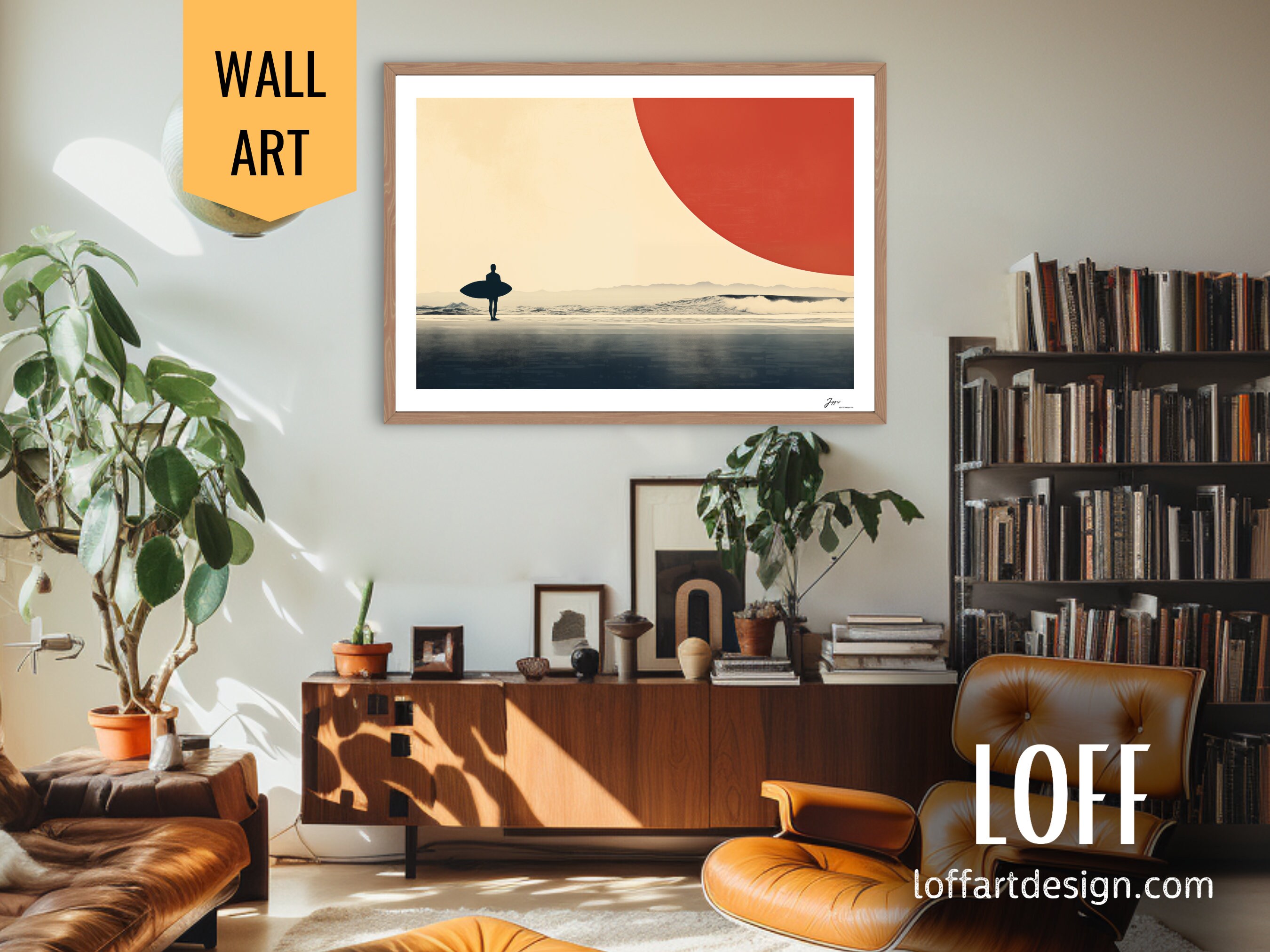 Wave Whispers - Poster - Beach Poster, Surf Art Print, Sunset Wall Art ...