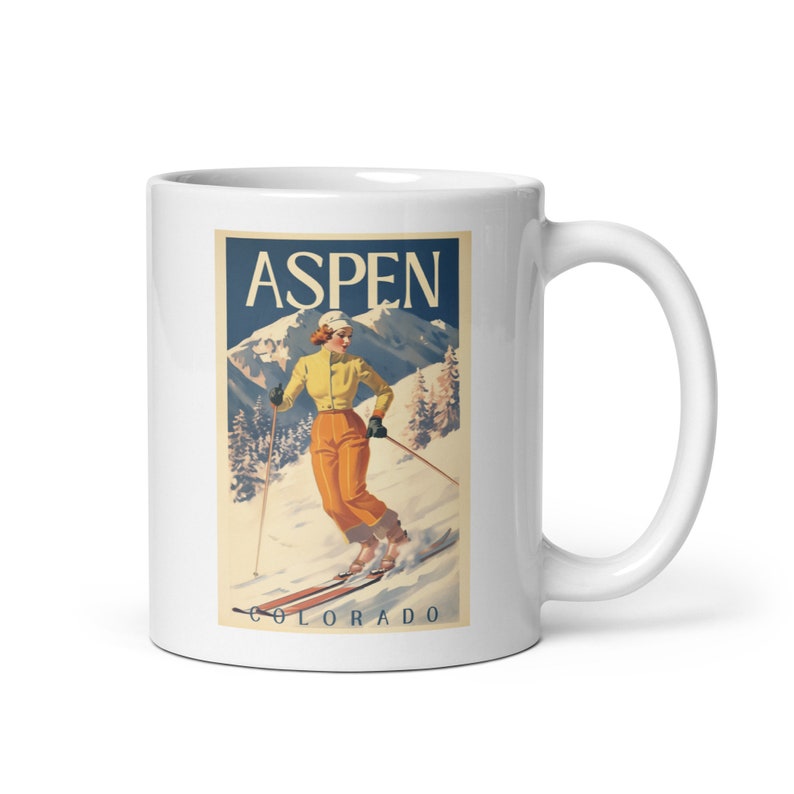 Aspen Mug Ski Resort Vintage Mugperfect for Skiing - Etsy