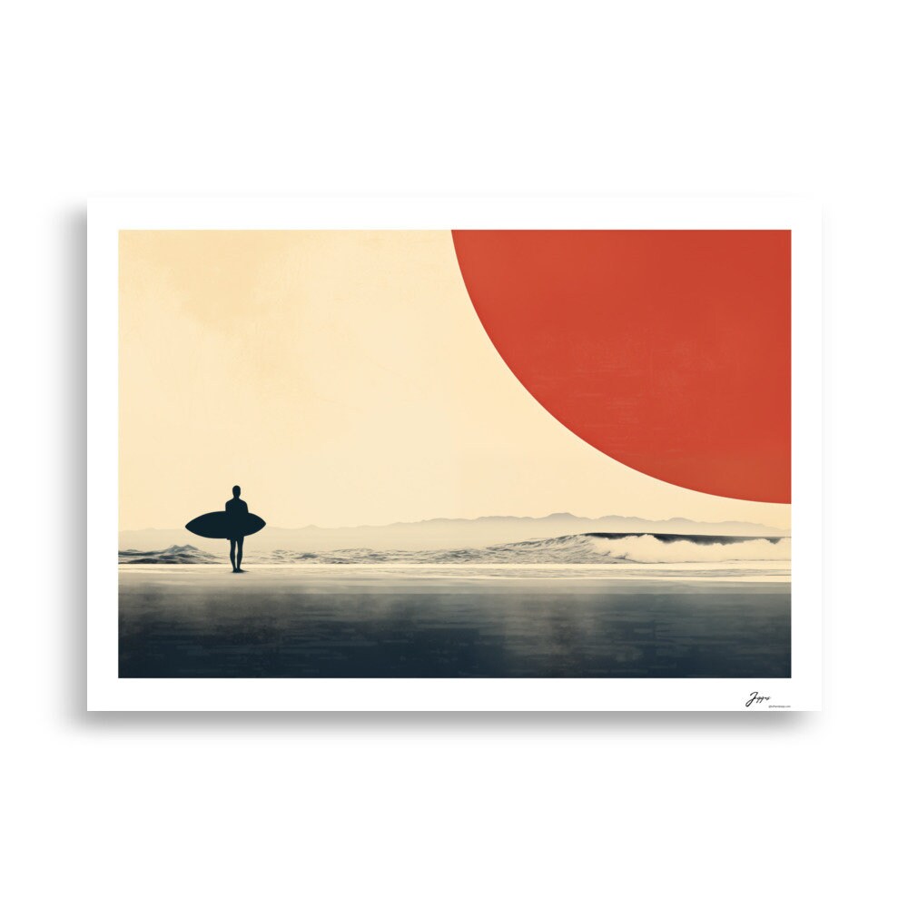 Wave Whispers - Poster - Beach Poster, Surf Art Print, Sunset Wall Art ...