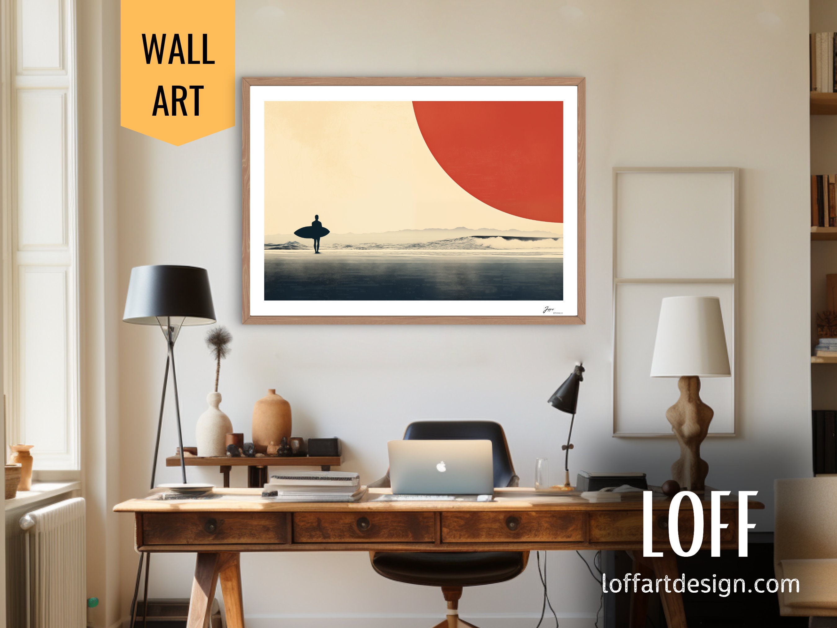Wave Whispers - Poster - Beach Poster, Surf Art Print, Sunset Wall Art ...