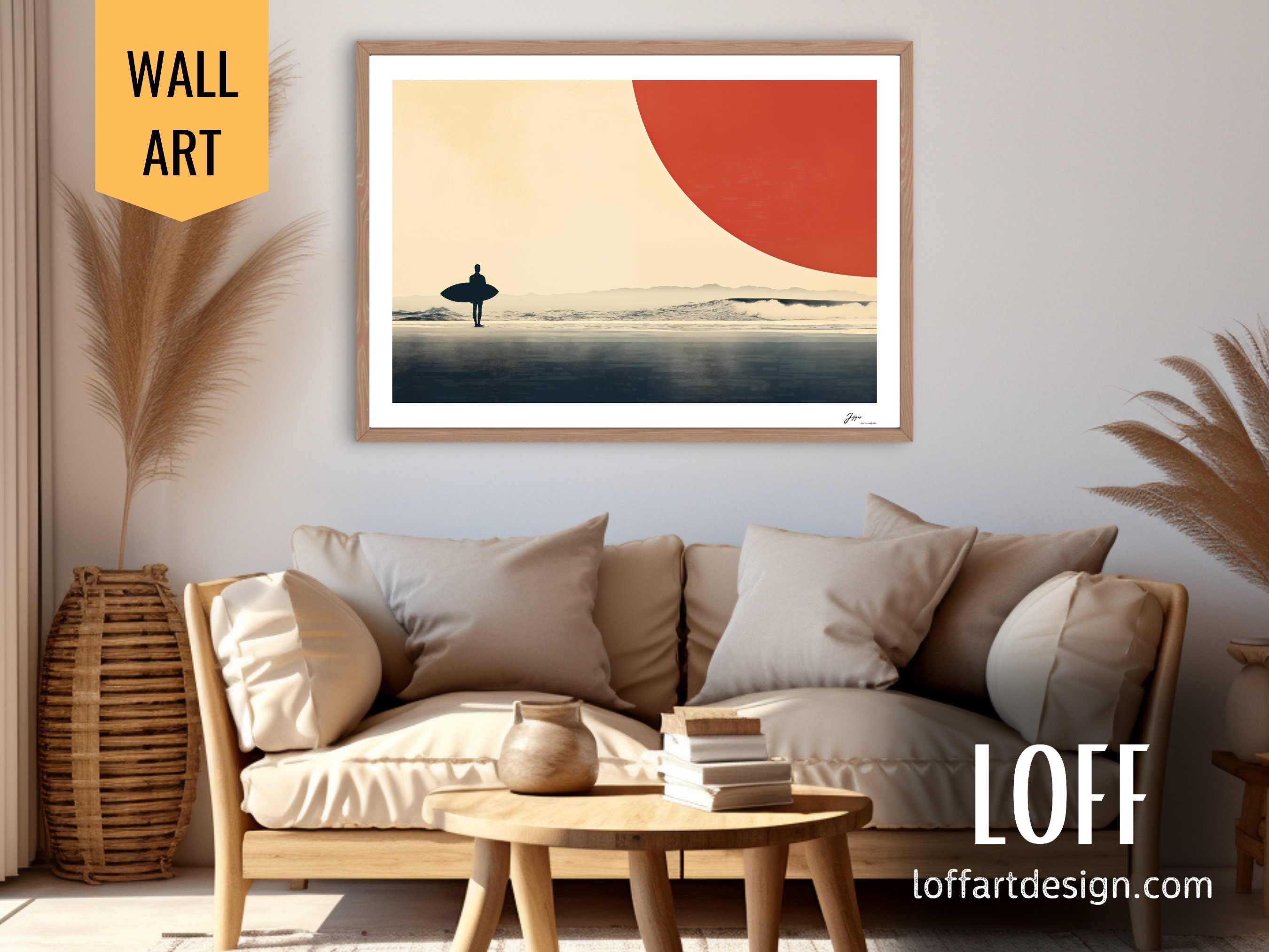 Wave Whispers - Poster - Beach Poster, Surf Art Print, Sunset Wall Art ...