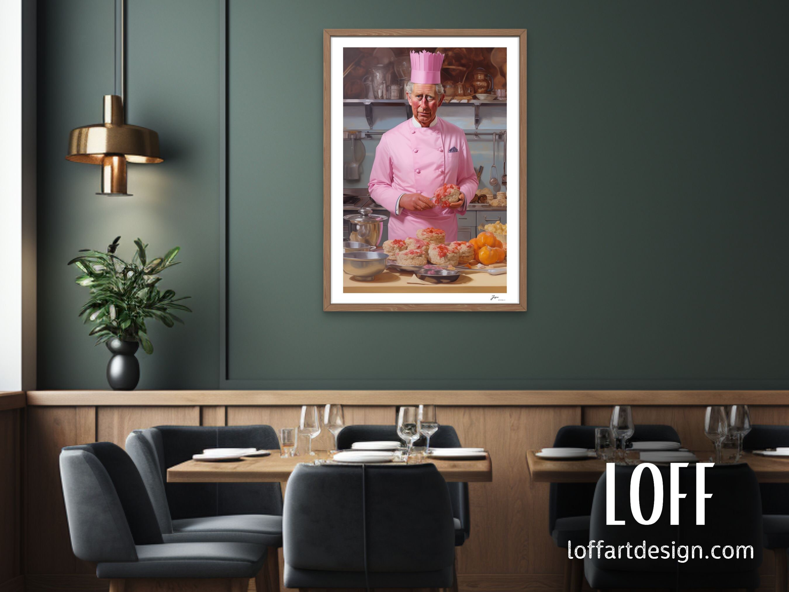 Royal Baker - King Charles Funny Poster - Royal Family Fun - Kitchen ...