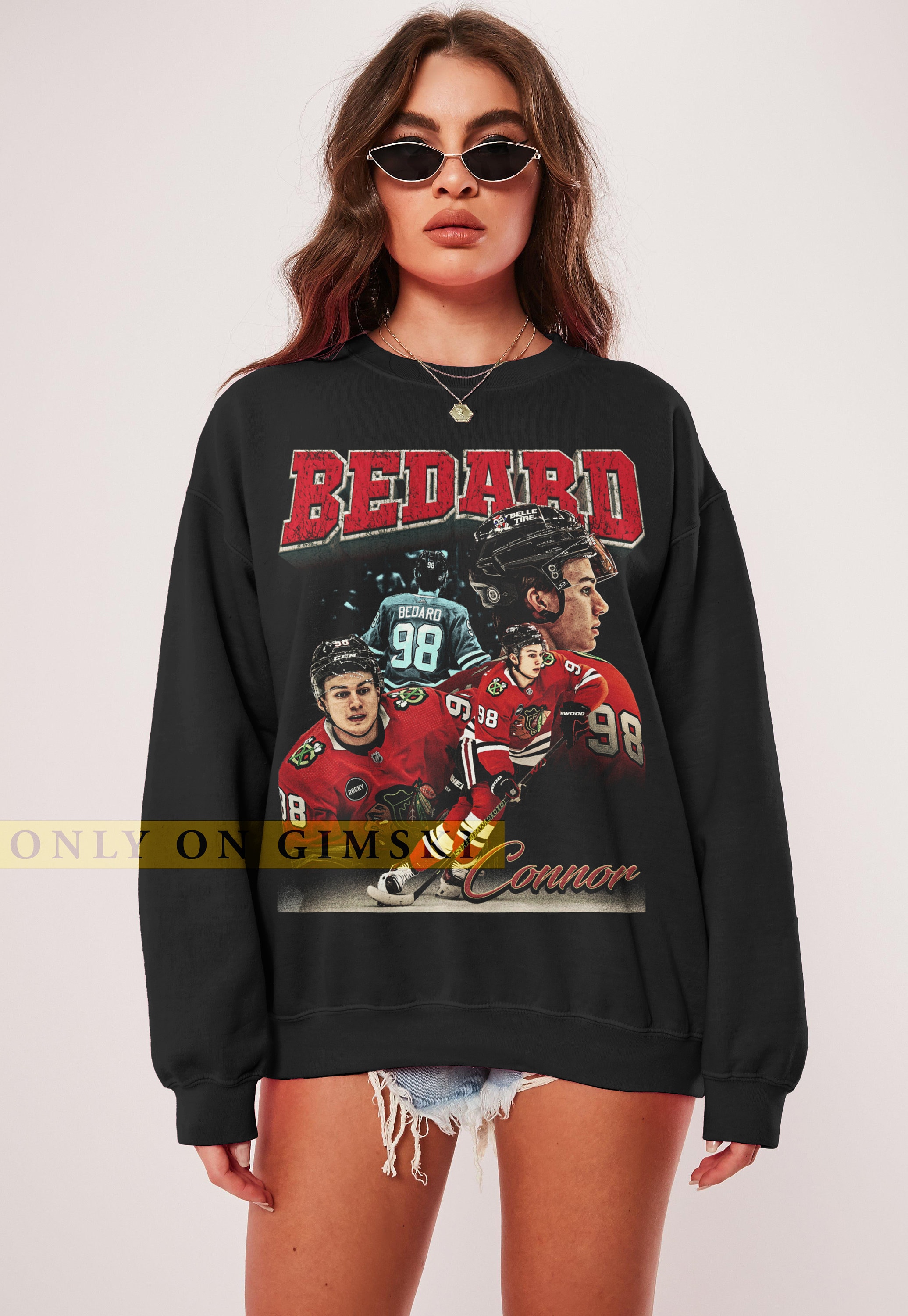 CONNOR BEDARD Shirt Vintage Bootleg Graphic Tee Connor Bedard T-shirt ...