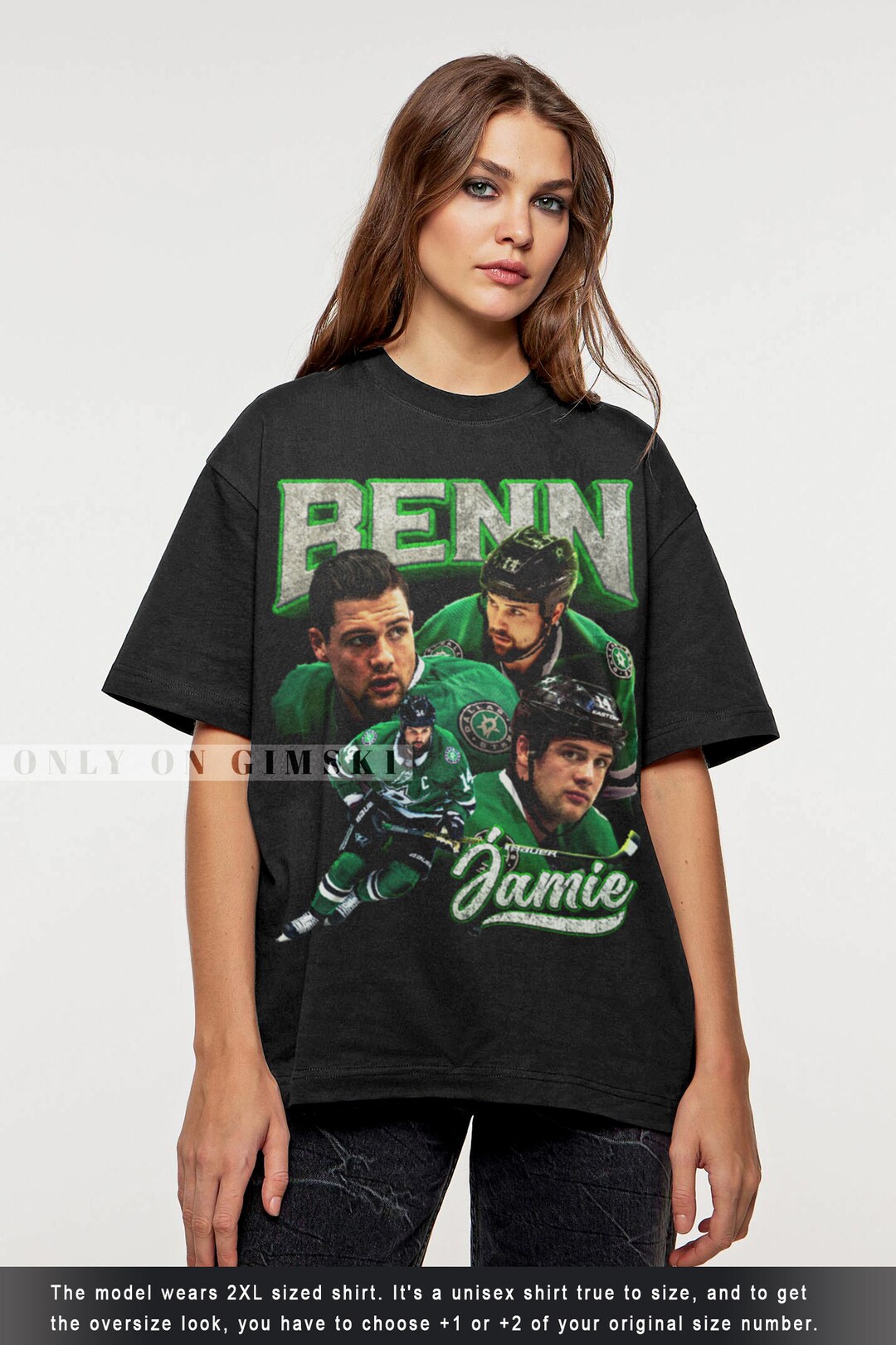 Jamie Benn Shirt Vintage Bootleg Graphic Tee Jamie Benn T-shirt Retro ...