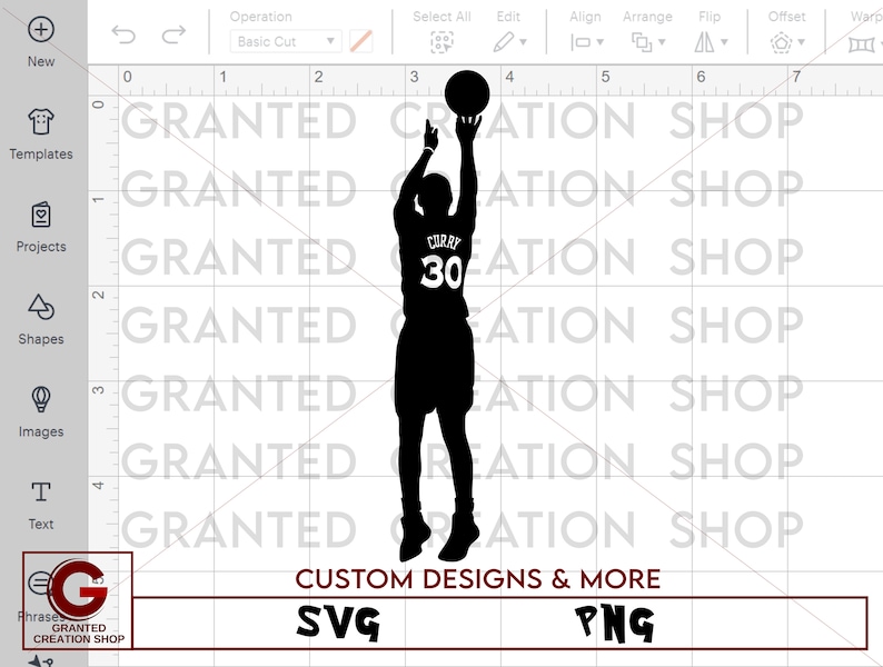 Steph Curry 30 SVG PNG Instant Download Cricut Silhouette Iron on Heat ...