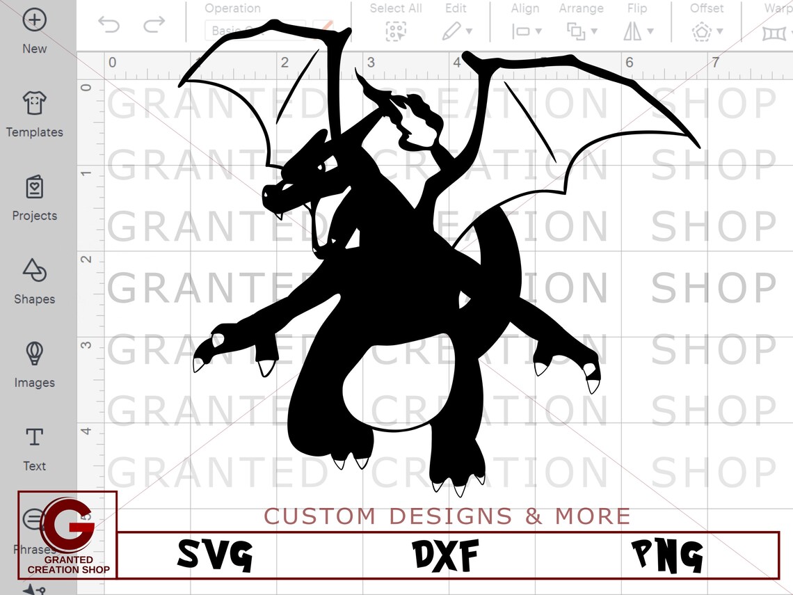 Charizard Pokemon SVG DXF PNG Instant Download Cricut Silhouette Iron ...