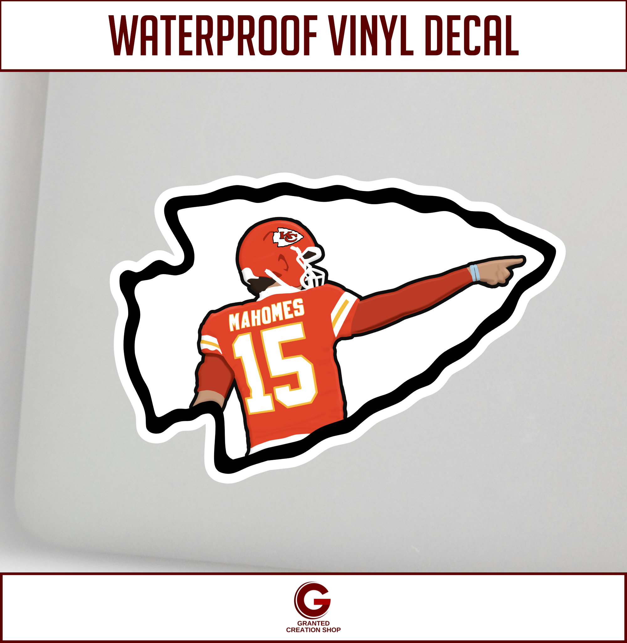 Patrick Mahomes Decal Waterproof Adhesive Vinyl - Etsy