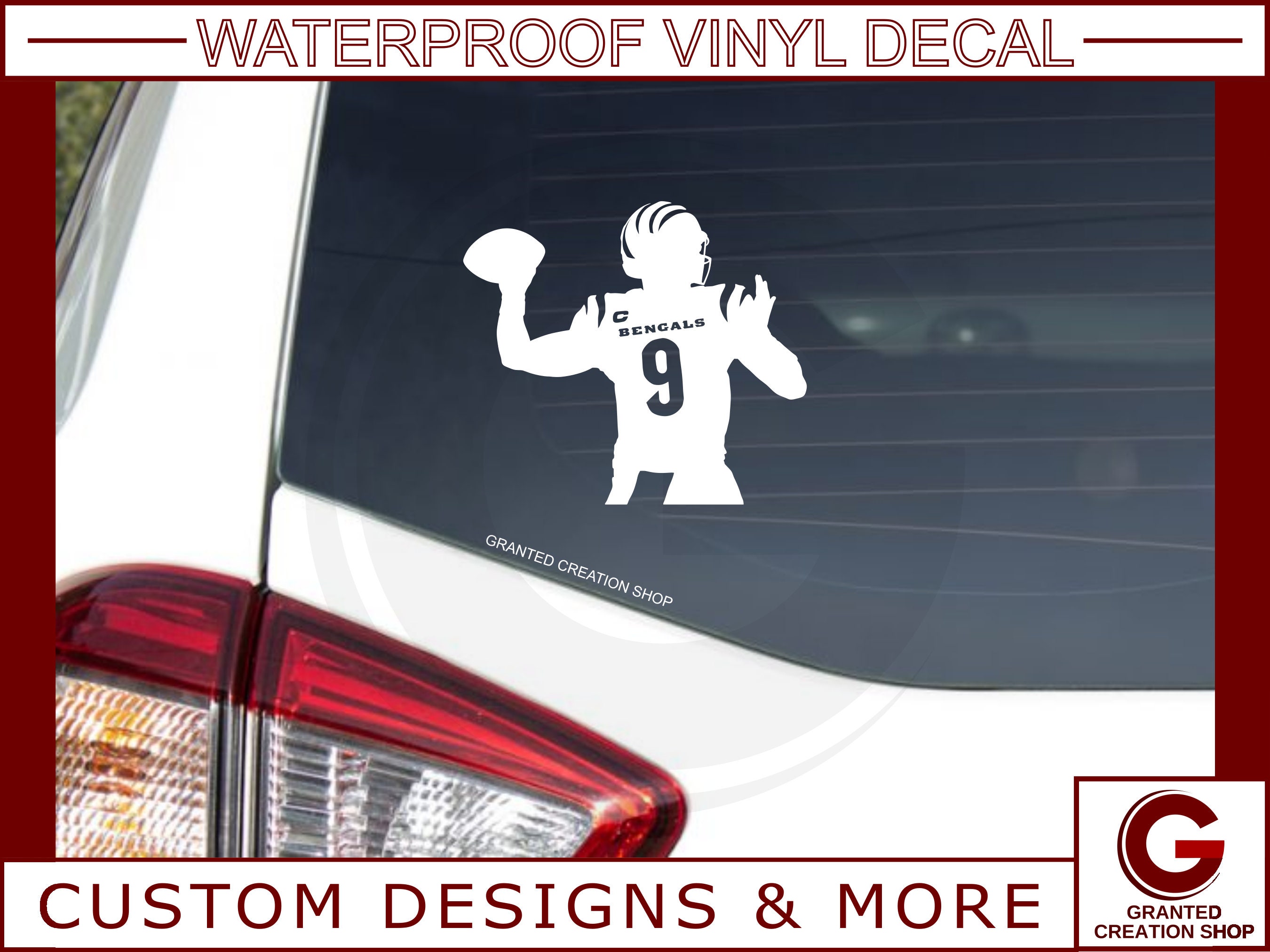 Joe Burrow Vinyl Decal Window Car WATERPROOF - Etsy