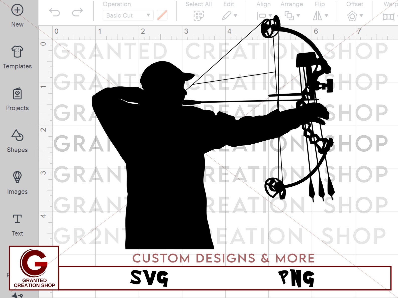 Bowhunter Hunting Archery SVG DXF PNG Instant Download Cricut ...