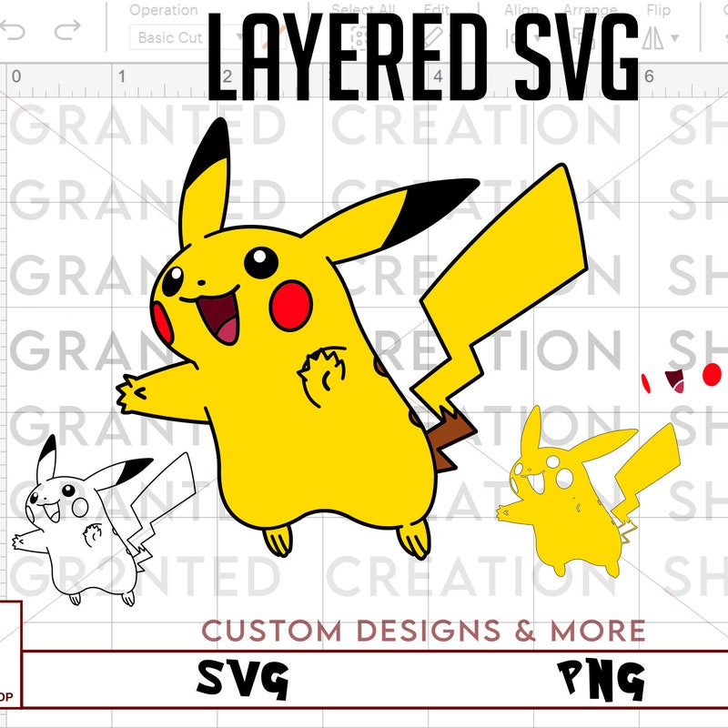 Pikachu Svg Layered - Etsy