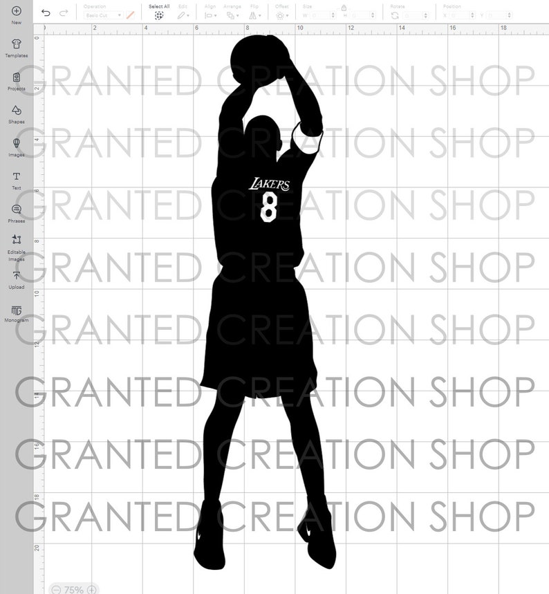 Kobe Bryant SVG DXF PNG Instant Download Cricut Silhouette - Etsy UK