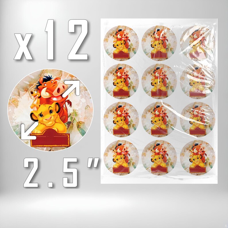 Lion King Simba Timon Pumbaa Cartoon Printed Customisable Edible ...