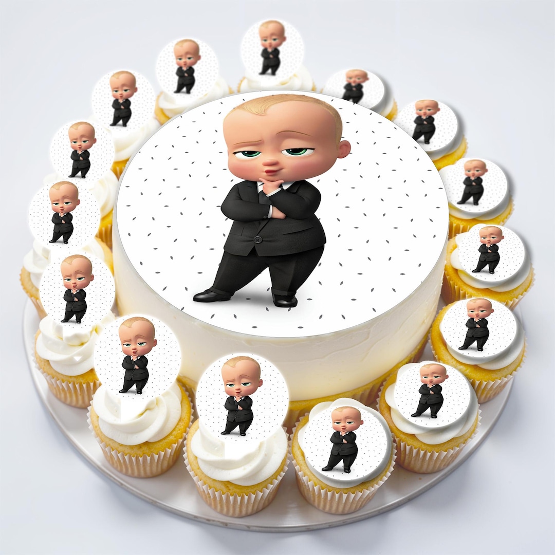 The Boss Baby Wearing a Suit and Tie Printed Customisable Edible ...