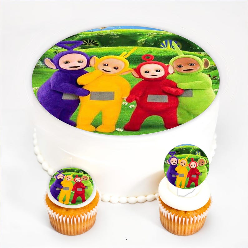 Teletubbies Purple Yellow Red Green Printed Customisable Edible Toppers ...