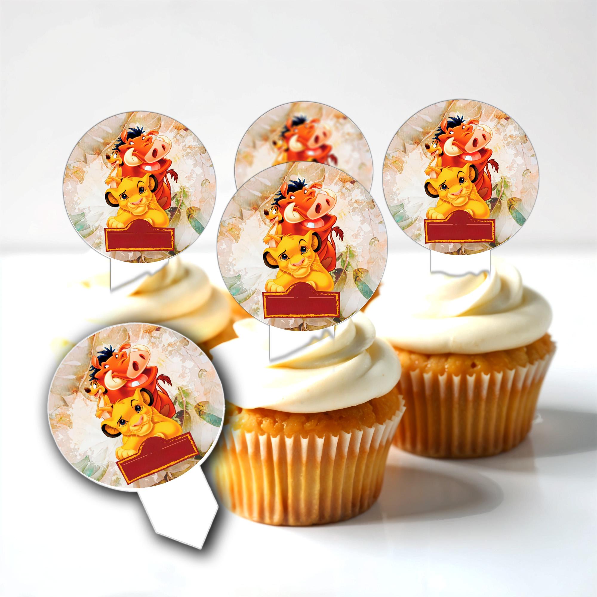 Lion King Simba Timon Pumbaa Cartoon Printed Customisable Edible ...