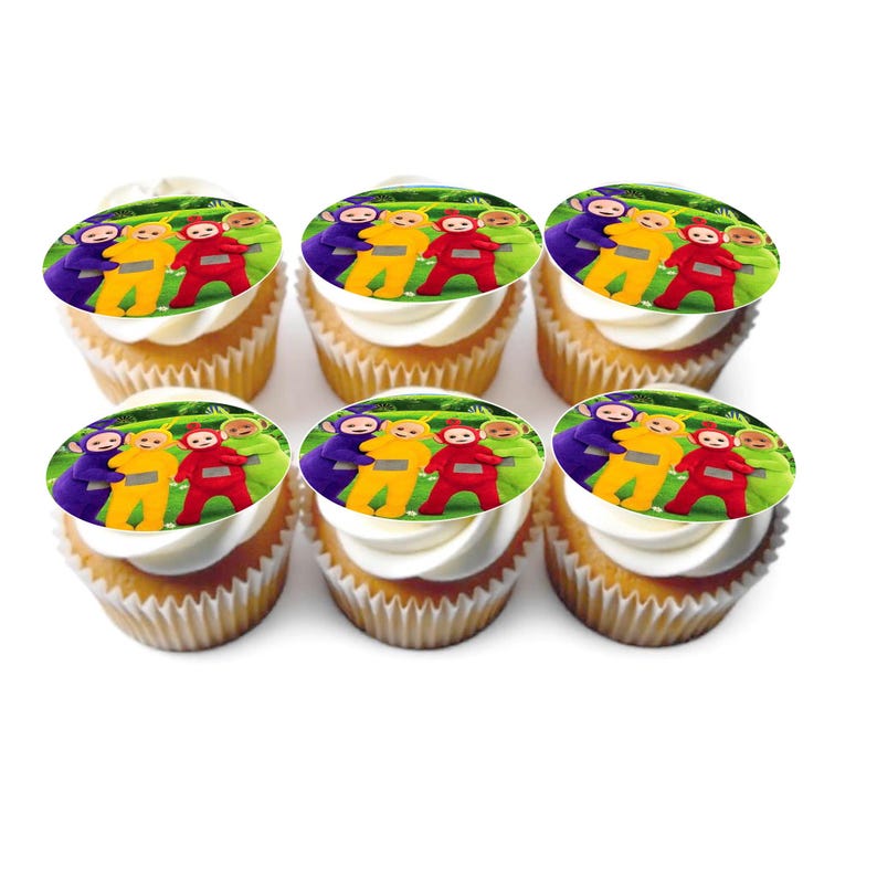 Teletubbies Purple Yellow Red Green Printed Customisable Edible Toppers ...