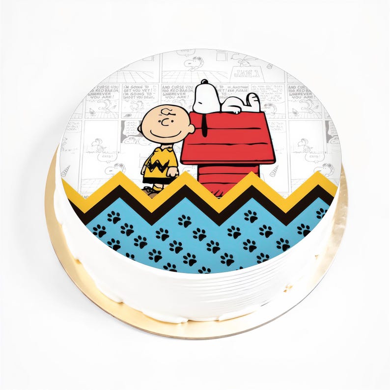 Peanuts Charlie Brown Snoopy Comic Strip Zig Zag Paws Cartoon Printed ...