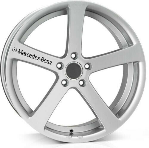 6 X Mercedes Benz ALLOY WHEEL Quality Vinyl Decal Sticker 100mm Long ...