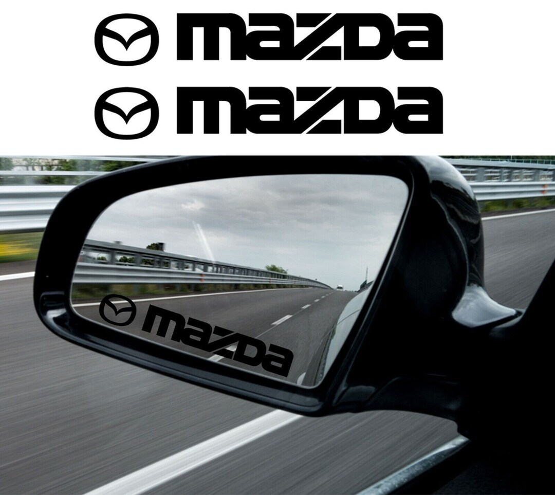 2 X Mazda Side Mirror Quality Decal Sticker 100mm (black White Red) - Etsy