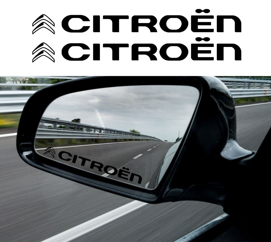 2 X Citroen Side Mirror Quality Decal Sticker 100mm (black White Red ...