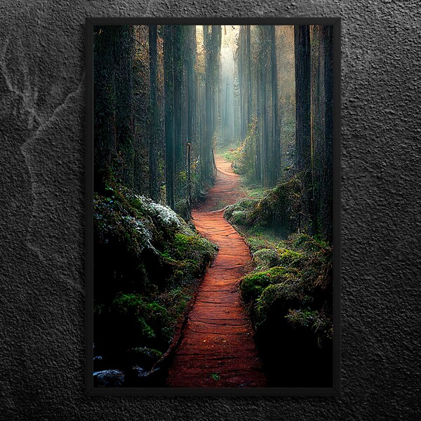 Realistic Forest Painting - Etsy