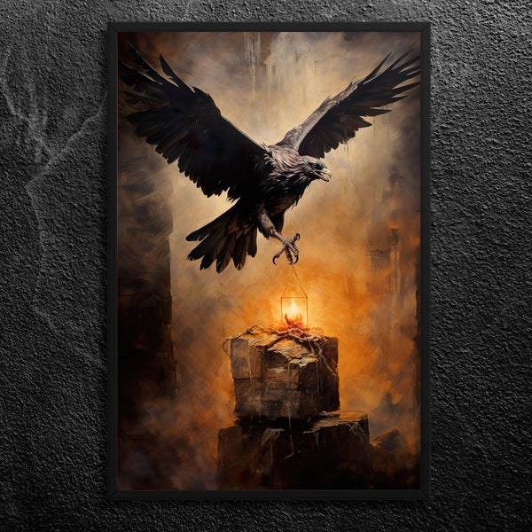 Raven Steals the Sun - Etsy