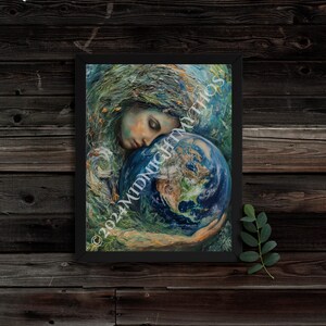 Gaia (gaea) Art Print: Greek Goddess, Primordial Earth Mother ...