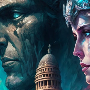 Athena and Poseidon Portrait: Contest for Athens Dramatic - Etsy