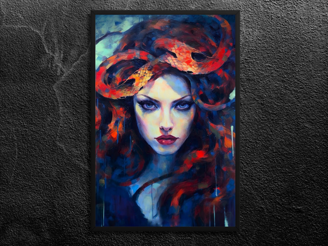 Lilith Portrait: Goddess of Night Independent, Rebellious Cold Blue ...