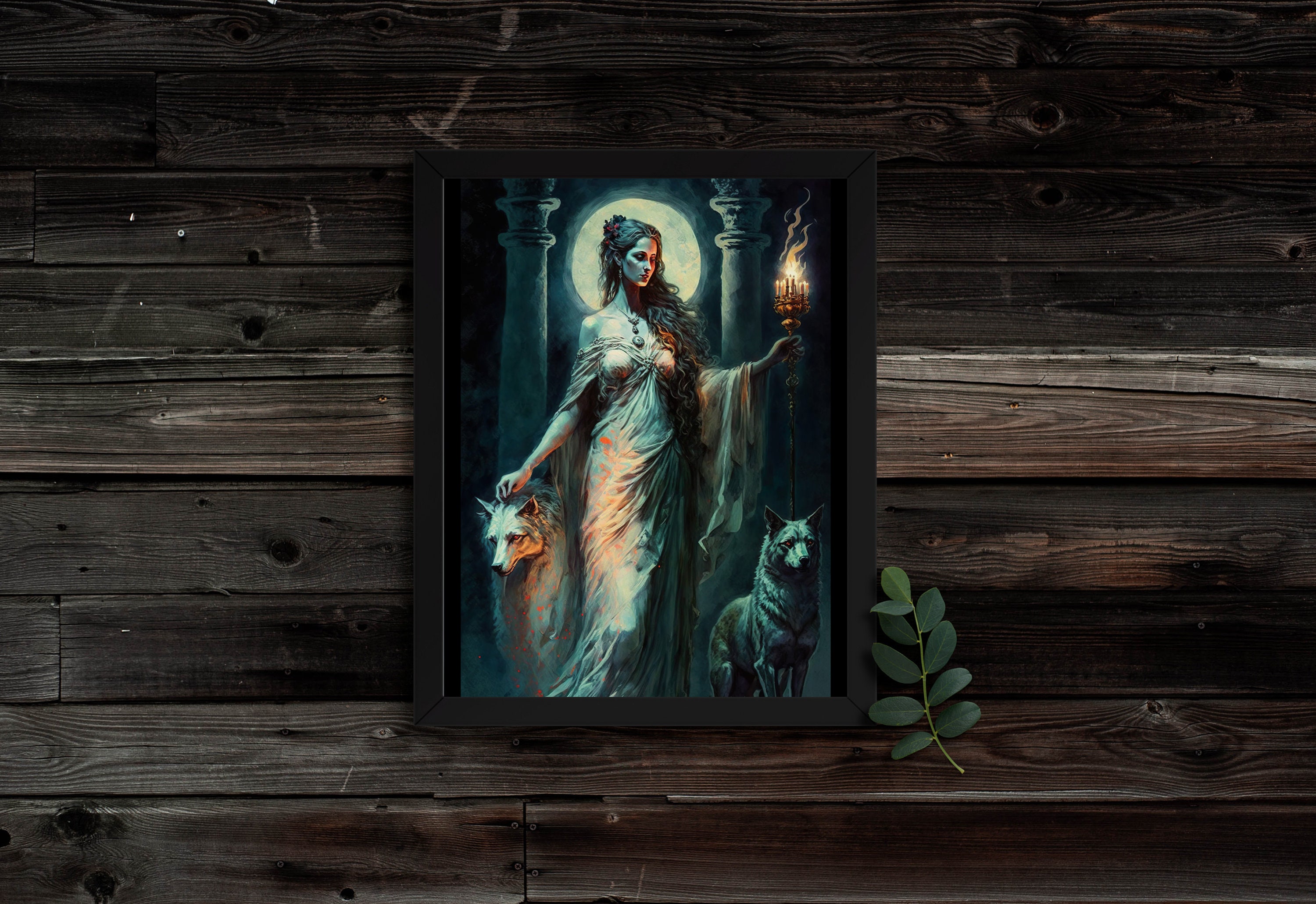 Hecate Gothic Full Moon Wild Dogs Torch Guide in the - Etsy